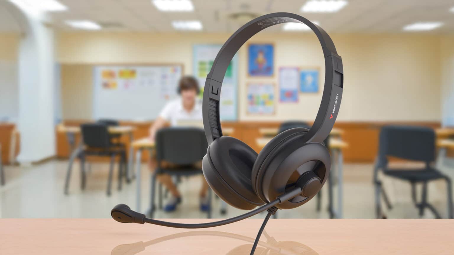 USB-C Headset | Noise-Cancelling Mic | Verbatim